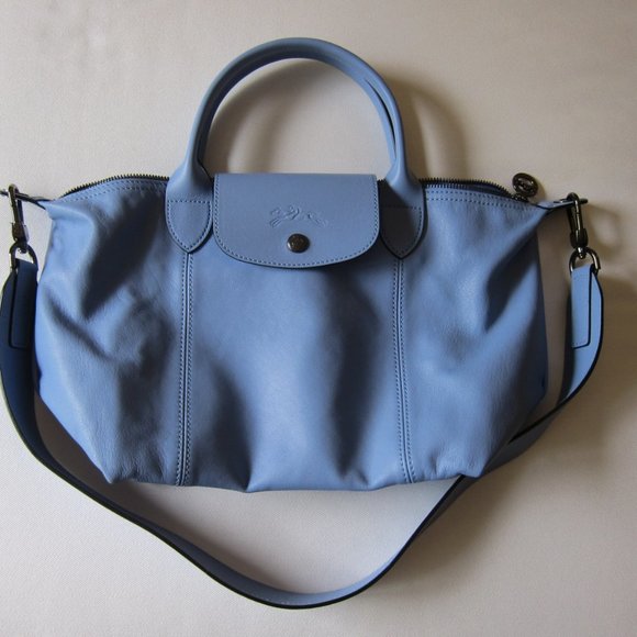Longchamp | Bags | Longchamp Leather Le Pliage Cuir Top Handle Small ...